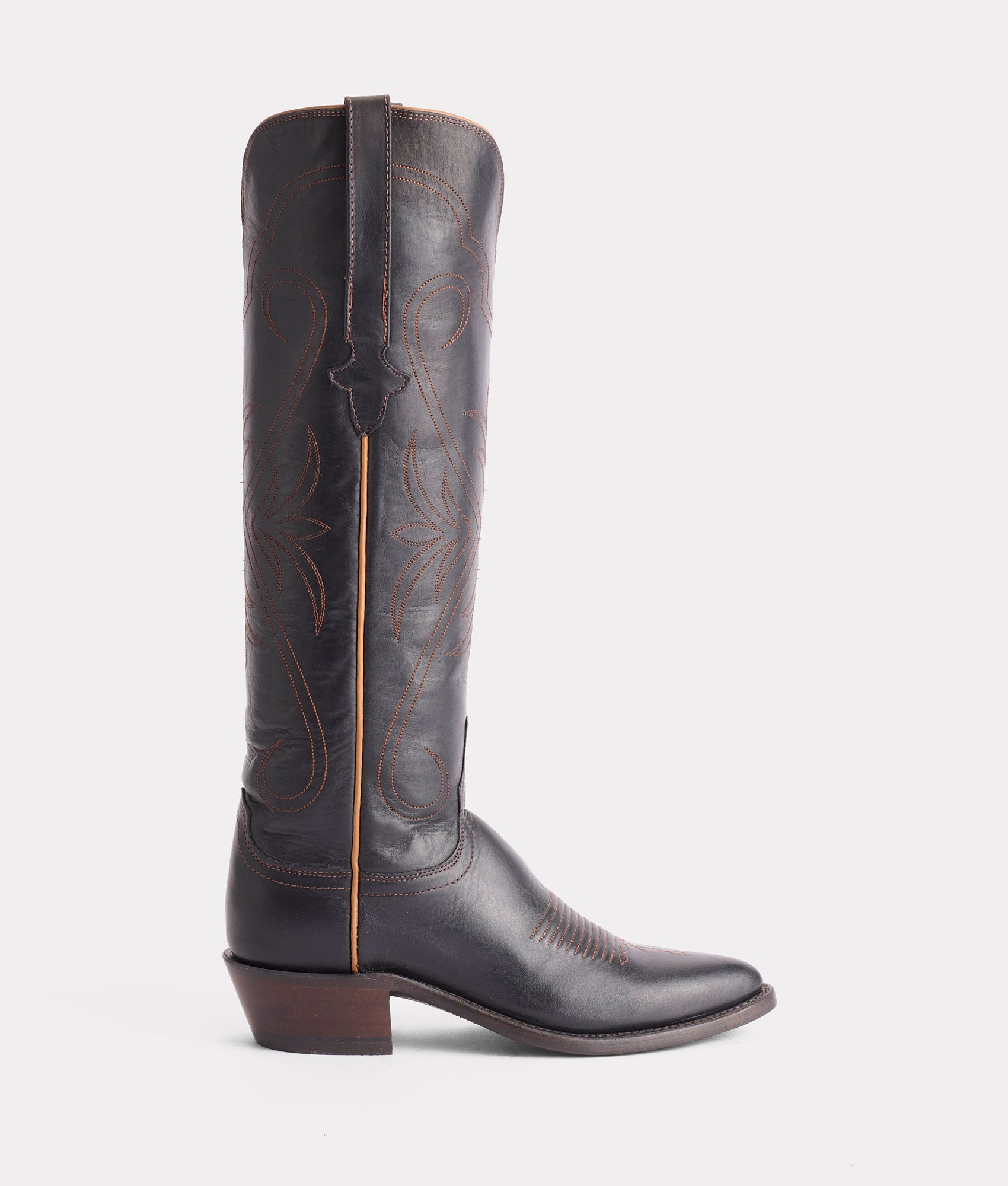 Saltillo Tall Boot - Black + Cognac - Lucchese