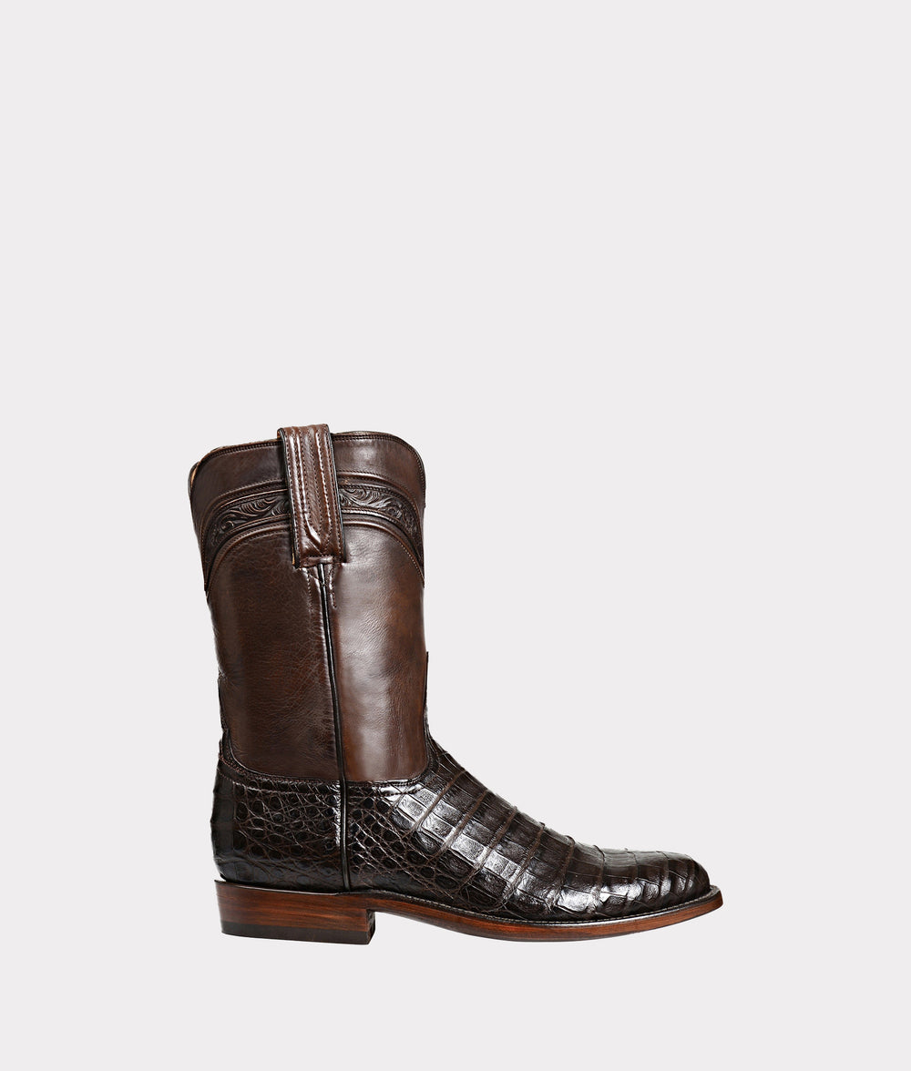 Lucchese Men's Crocodile Roper Boots