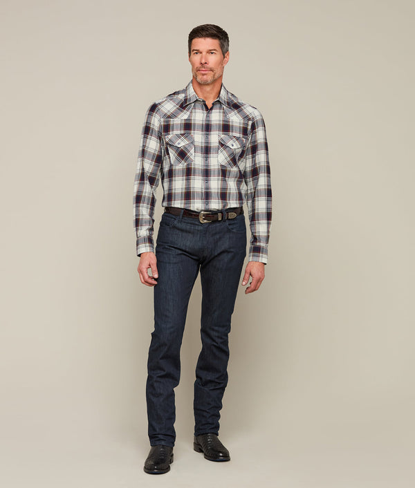 Smooth Goat Tapered Belt - Black Cherry - Lucchese